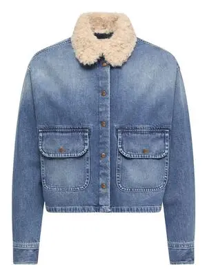 MONCLER Moncler Fur Collared Shirt