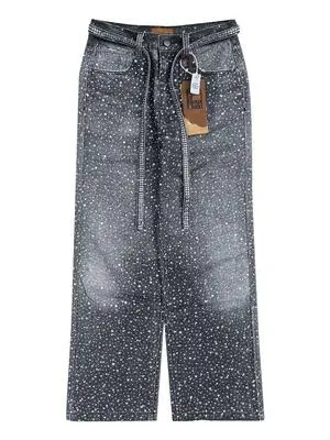 BIRTH OF ROYAL CHILD 3d Printed Washed Swarovski Diamond Jean - Black