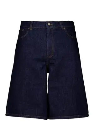 Casablanca Raw Denim Short 'indigo - Blue