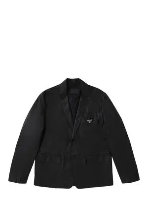 Prada X Raf Simons Leather Blazer - Black