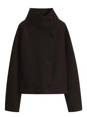 BOSS Relaxed-Fit Coat With Two-Tone Texture