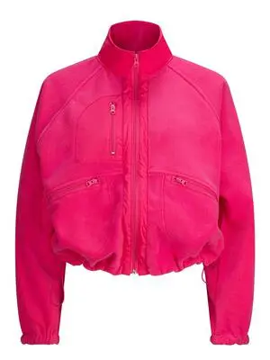 LOVE AND NOSTALGIA Burger Queen Polar Fleece Jacket - Pink