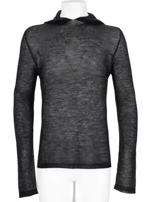 Rick Owens Ribbed Cashmere Sweatshirt - Black