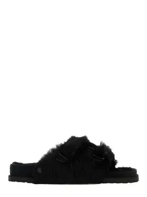 BIRKENSTOCK 1774 X BECOMES BERLIN Shearling Slippers - Black