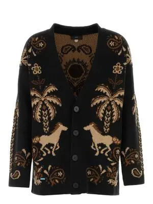 Alanui Island Roots Cardigan - Blackcamel
