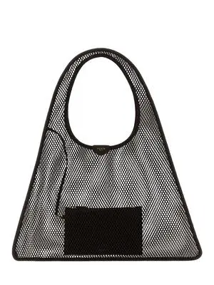 Alaïa Mesh One-piece Shopping Handbag With Golden Metal Finishing, 50 Cm Width, 30 Cm Height, 1 Cm Depth, 20 Cm Handle Height - Brown
