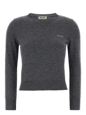 Miu Miu Virgin Wool Sweater - Grey