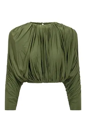 SELF-PORTRAIT SELF-PORTRAIT Gathered Mini Top With Exposed Back Zip