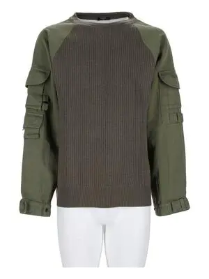Balmain Iconic Logo Crewneck Sweater - Brown