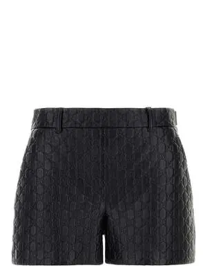 Gucci Lamb Leather Mini Shorts - Black