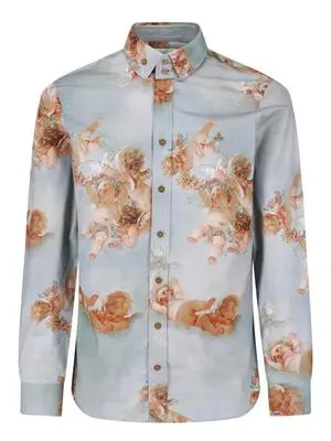 VIVIENNE WESTWOOD Cherub Print Long Sleeve Button-up Shirt - Multicolor