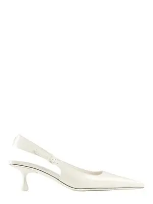 JIMMY CHOO Jimmy Choo Patent Leather Slingback Pumps Neutral