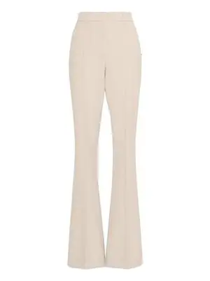 Max Mara Max Mara Flared Stretch Wool Trousers Beige