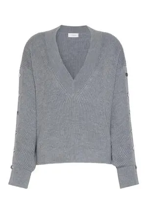 MAX MARA Max Mara Oversized Wool Sweater With Button Detail