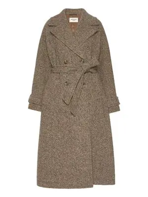 MAX MARA Max Mara Long Wool-Blend Tweed Coat