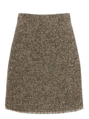 MAX MARA Max Mara Wool Blend Bouclé Short Skirt