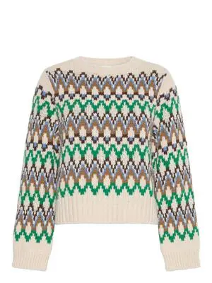 MAX MARA Max Mara Jacquard Wool And Cashmere Sweater