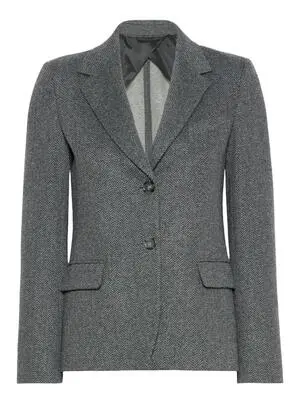 Max Mara Jacquard Jersey Blazer - Medium Grey