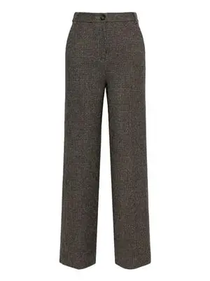 Max Mara Micro Jacquard Jersey Trousers - Brown