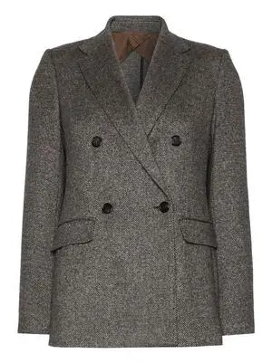 MAX MARA Max Mara Double-Breasted Jacquard Jersey Blazer