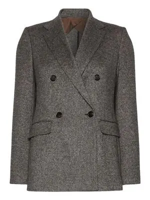 MAX MARA Max Mara Double-Breasted Jacquard Jersey Blazer