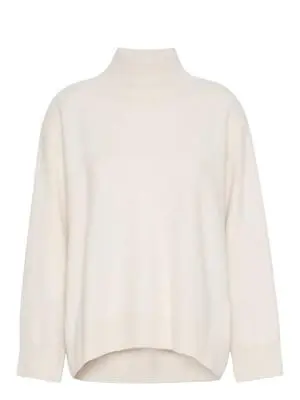 Max Mara Brushed Wool Polo-neck Sweater - Sand