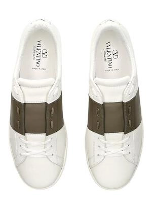 Valentino Garavani Open Royco Leather Trainers - White/comb