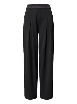 ME+EM Side-stripe Tapered Wool-blend Trousers - Black