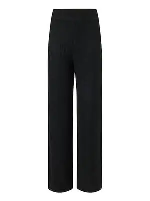 Le Kasha Flared-leg Cashmere Trousers - Black