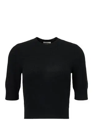 Le Kasha Cashmere Short-sleeve Jumper - Black