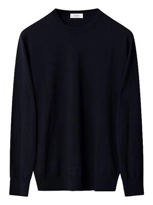 Eton Crew-neck Wool-knitted Jumper - Black