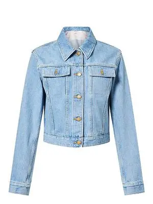 Thom Browne Shrunken-fit Denim Jacket - Light Blue
