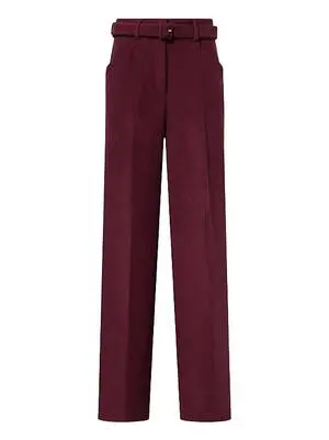 Gabriela Hearst Norman Corduroy Cashmere-blend Trousers - Plum