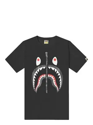 A BATHING APE Shark Tee Shirt - Black