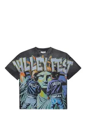 VALE FOREVER Bling Graffiti Tee Shirt Black