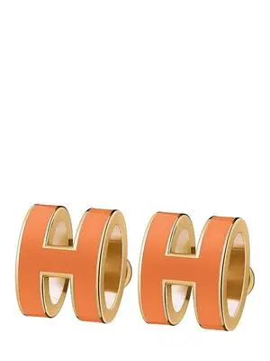 Hermès Hermes Pop H Earrings Orange