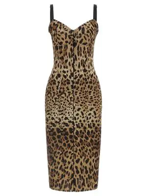 DOLCE & GABBANA DOLCE & GABBANA Animal-Print Corset Dress