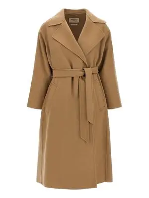 MAX MARA WEEKEND MAX MARA Operoso Virgin Wool Blend Dressing Gown Coat