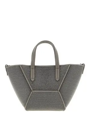 Brunello Cucinelli BRUNELLO CUCINELLI Duo Mini Precious Handbag Gray