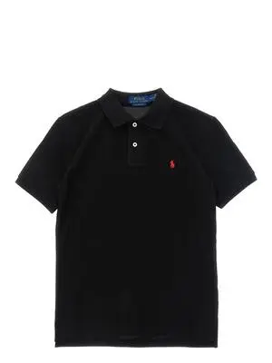 Polo Ralph Lauren Logo Embroidery Polo Shirt Black