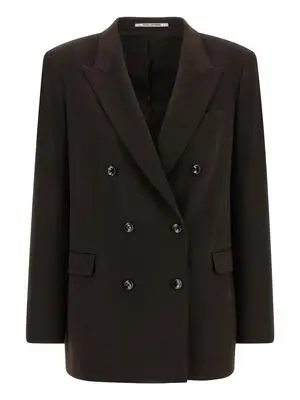 Tagliatore Jasmine Double-breasted Cashmere Blazer - Brown
