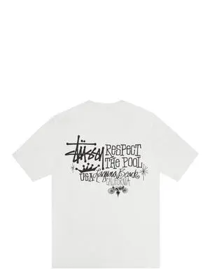 StÜssy Respect The Pool Pigment Dyed Tee Shirt - Natural