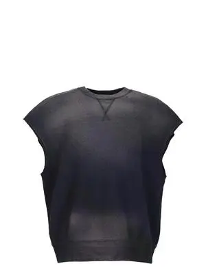 PORTER CLASSIC Cotton Graffiti-print Sleeveless Sweatshirt - Blue