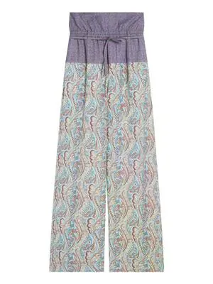 DRIES VAN NOTEN DRIES VAN NOTEN Contrast-Waist Jacquard Pants