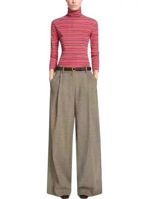 Dries Van Noten Ribbed Cotton Turtleneck T-shirt - Red