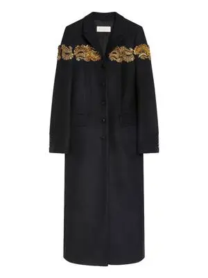 DRIES VAN NOTEN DRIES VAN NOTEN Embroidered Wool Coat