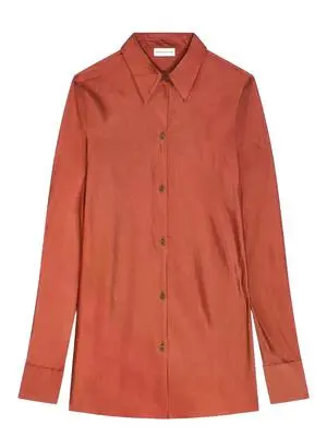 Dries Van Noten Fitted Viscose Shirt - Orange
