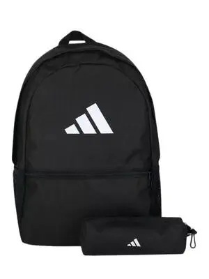 Adidas Logo-print Backpack With Pencil Case - Black