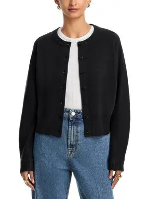 Aqua Cashmere Dolman Sleeve Cardigan - Black