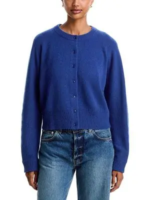 Aqua Cashmere Dolman Sleeve Cardigan - Space Blue